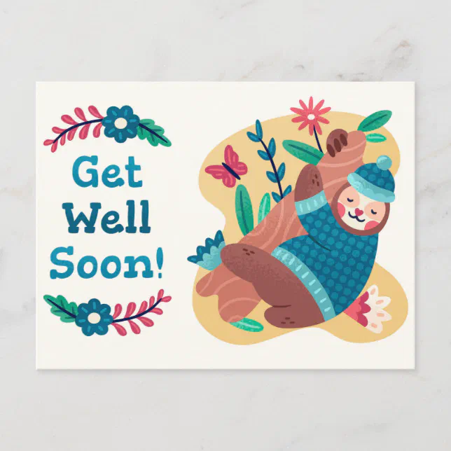 Cute Get Well Soon Postcard | Zazzle