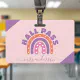 Cute Girls Boho Rainbow Teacher Student Hall Pass ID Badge | Zazzle