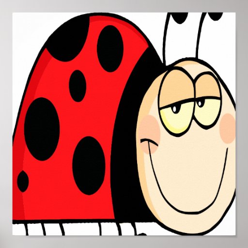 cute goofy cartoon grinning little ladybug | Zazzle