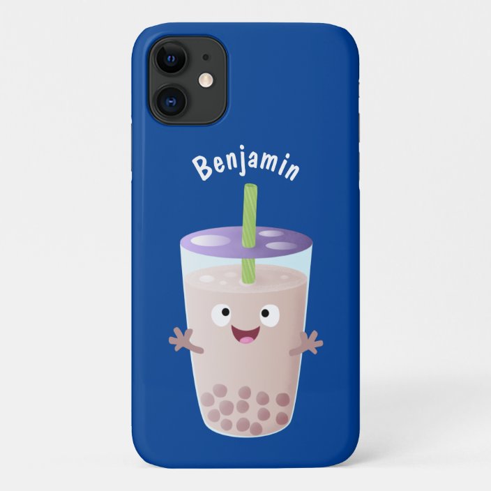 Cute happy bubble tea boba cartoon character Case-Mate iPhone case ...