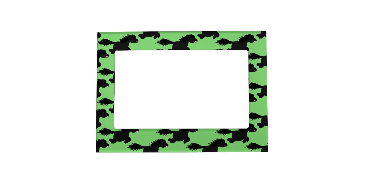 Cute happy Shetland pony cartoon illustration Magnetic Frame | Zazzle