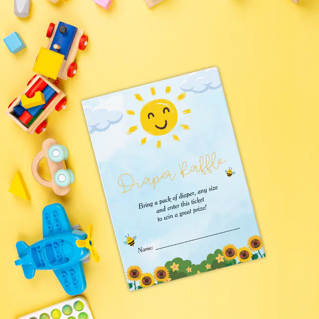 Cute Here Comes The Son Baby Shower Enclosure Card | Zazzle