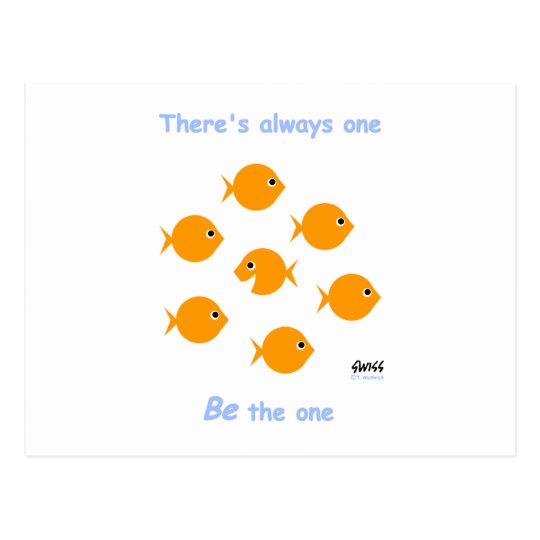 Cute Inspirational "There's Always One" Cartoon Postcard | Zazzle.co.uk
