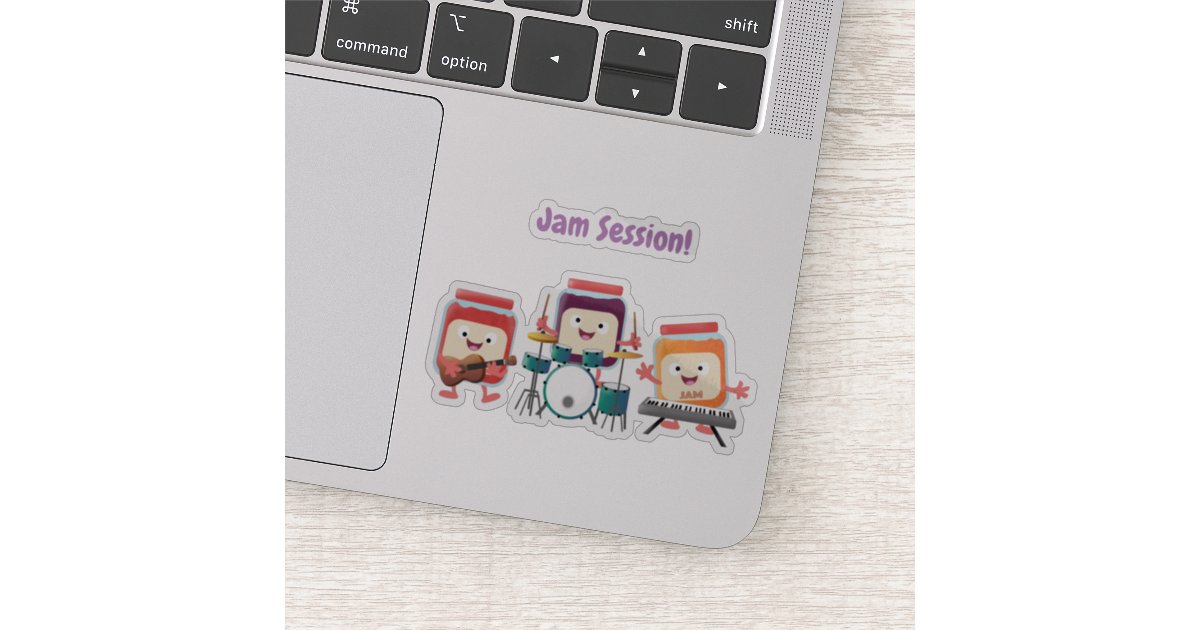 Cute jam session cartoon musician humour | Zazzle