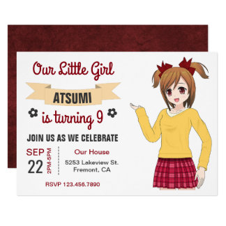Manga Invitations & Announcements | Zazzle.co.uk