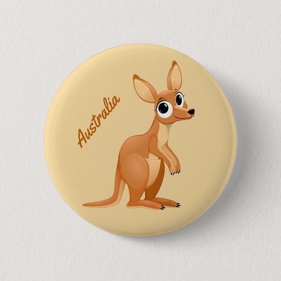 Kangaroo Badges & Pins | Zazzle UK