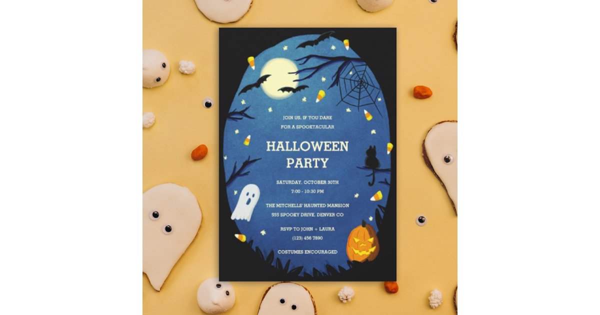 Cute Kids Halloween Party Invitations | Zazzle