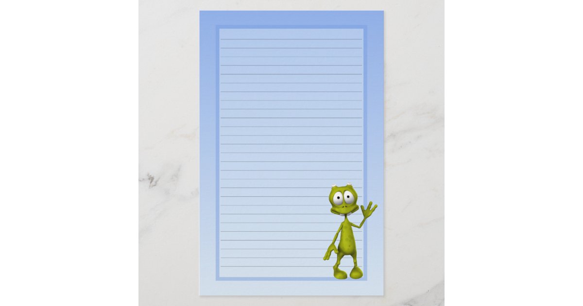 Cute Little Alien Kids Stationery | Zazzle