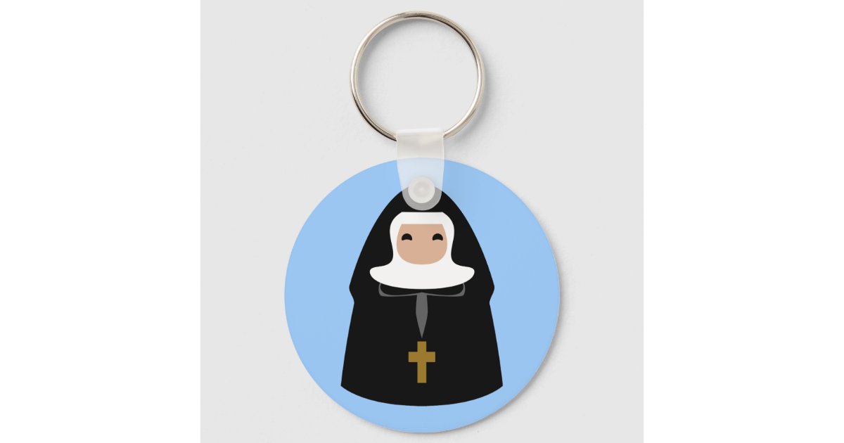 Cute Little Nuns Key Ring | Zazzle