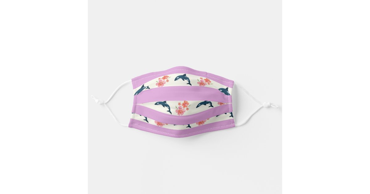 Cute Orca Killer Whale Reusable Face Mask | Zazzle
