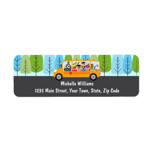 Cute Owl School Bus Driver | Zazzle