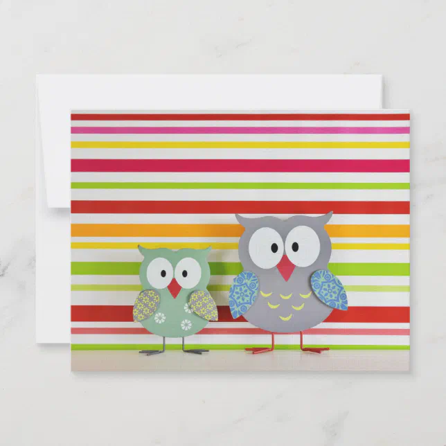 Cute Owl Thank You Note Card | Zazzle