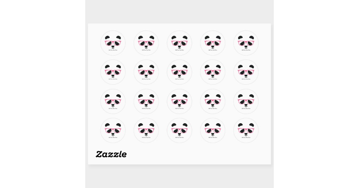 Cute Panda Face Classic Round Sticker | Zazzle