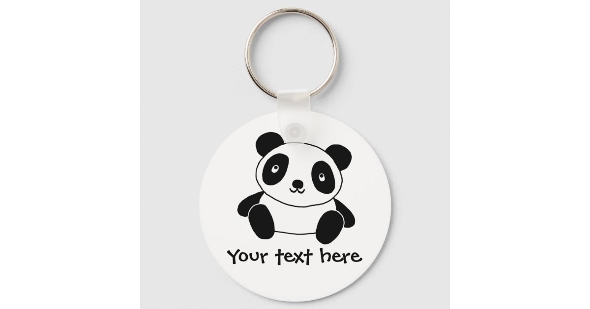 Cute Panda Key Ring | Zazzle