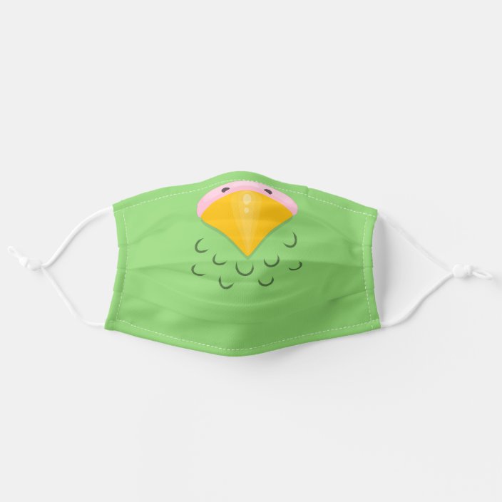 Cute parakeet bird beak cartoon illustration cloth face mask | Zazzle.co.uk