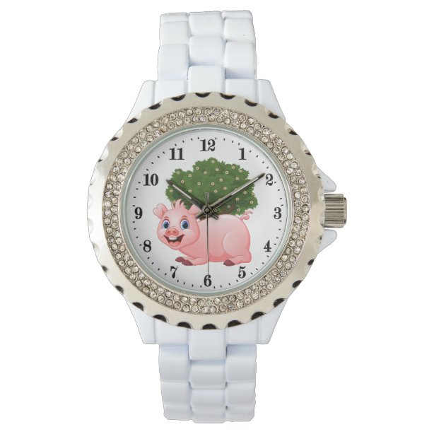 Pig Cute Wrist Watches | Zazzle UK