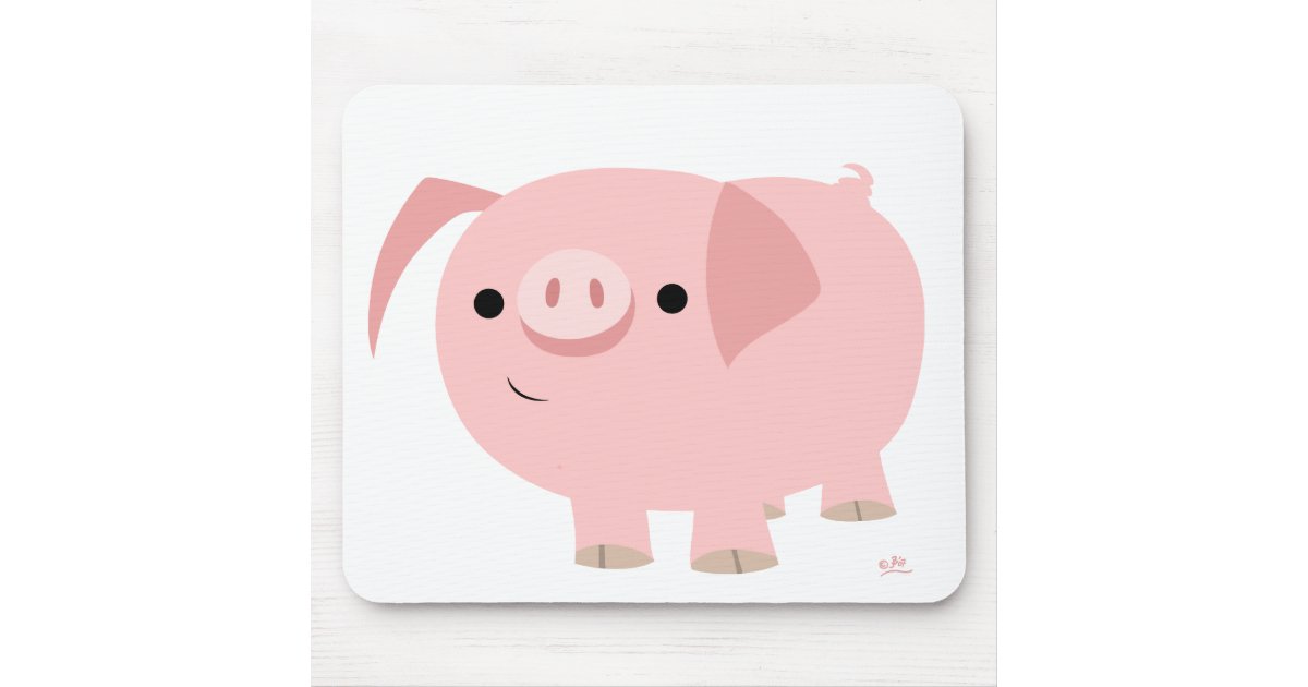 Cute pig mousepad | Zazzle