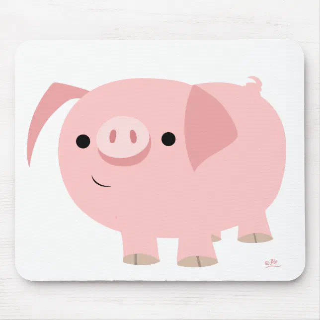Cute pig mousepad | Zazzle