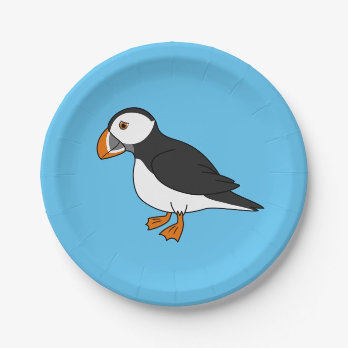 Cute Puffin Paper Plate | Zazzle.co.uk