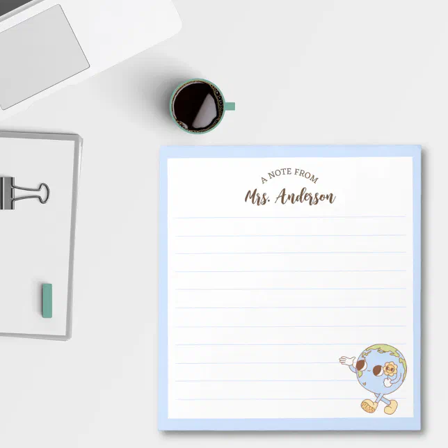 Cute Retro Funny Globe Back To School Notepad | Zazzle