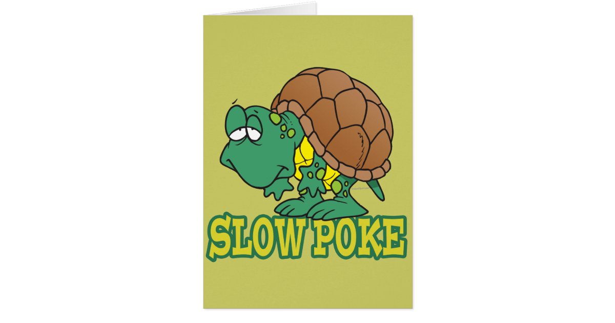cute silly slow poke turtle cartoon | Zazzle