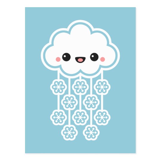 Cute Snow Cloud Postcard | Zazzle.co.uk