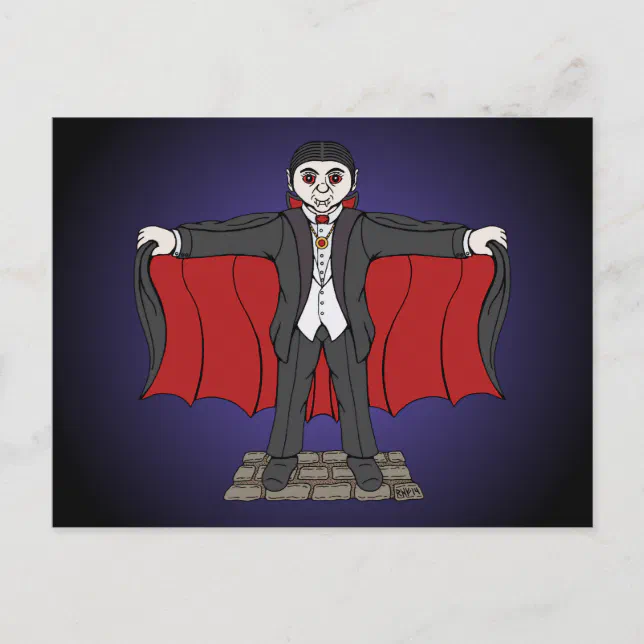 Cute Vampire/Dracula Postcard | Zazzle