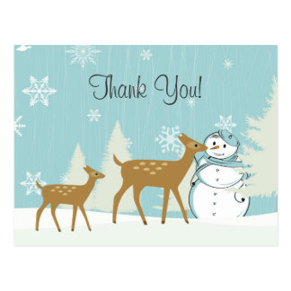 Winter Thank You Postcards | Zazzle.co.uk
