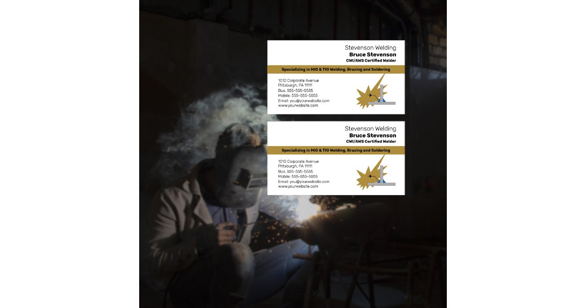 CWI | AWS Certified Welder Business Card | Zazzle
