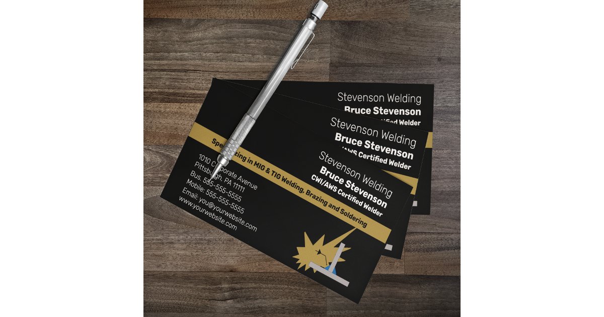 CWI | AWS Certified Welder Business Card | Zazzle