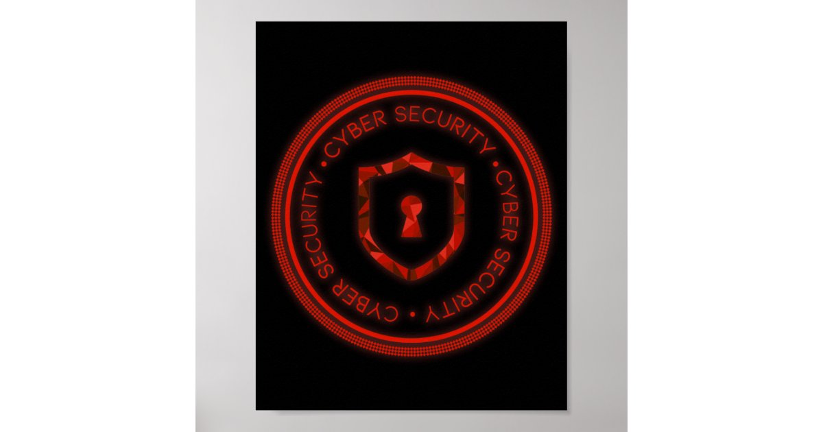 CYBER SECURITY BADGE SEAL POSTER | Zazzle