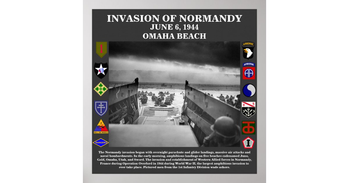 D-Day Invasion Of Normandy Poster | Zazzle