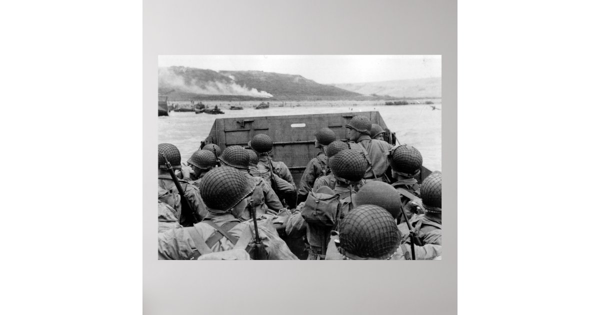 D-DAY Omaha Beach Landing Craft World War II Poster | Zazzle