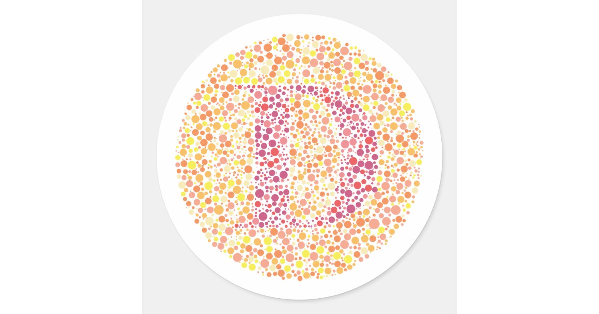 “D” Eye Test Letter Classic Round Sticker | Zazzle