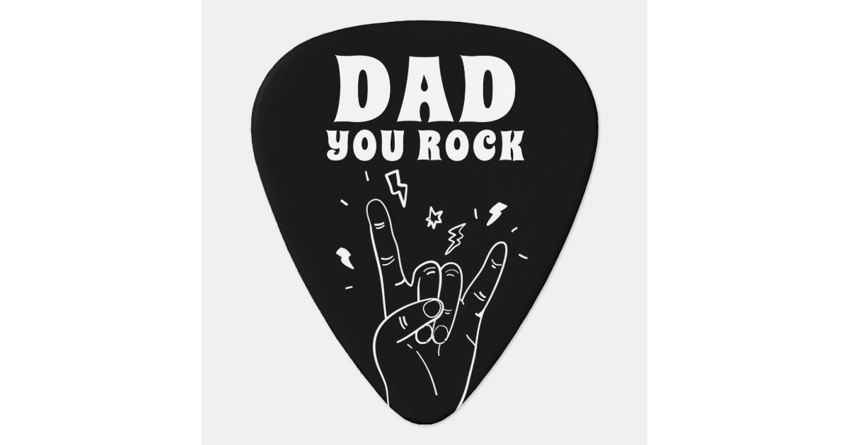 Dad You Rock | Father's Day Photo Guitar Pick | Zazzle.co.uk