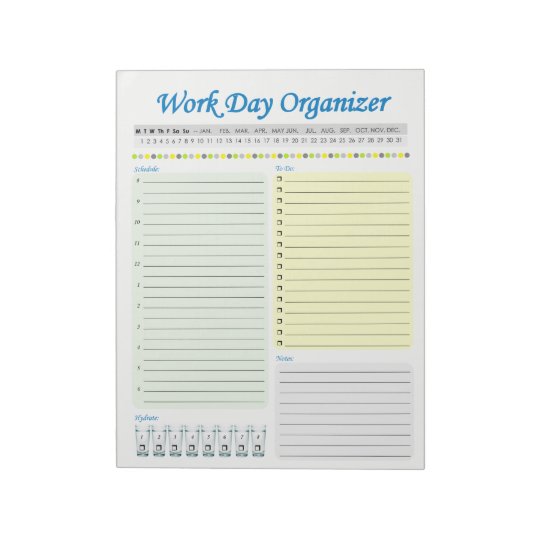 Daily Planner Notepad | Zazzle.co.uk