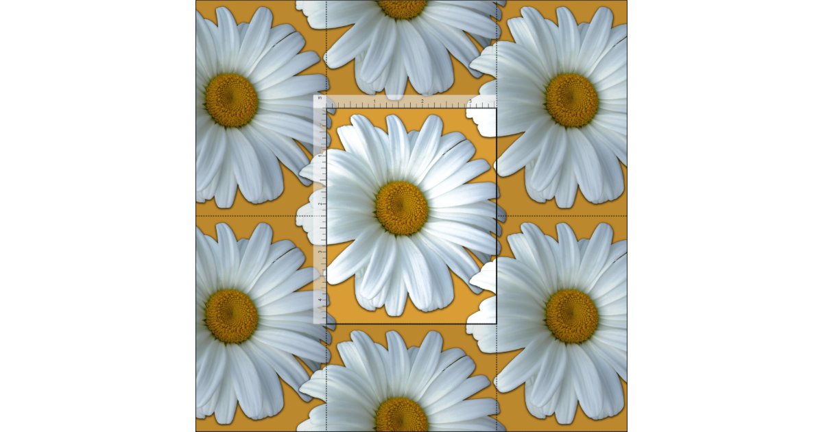 Daisy Fabric Yellow Daisy Fabric Cotton or Poly | Zazzle