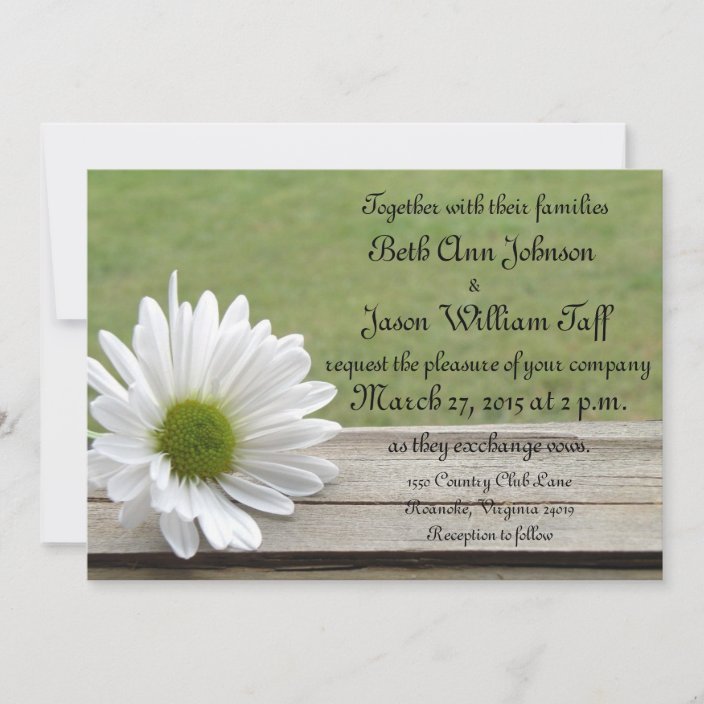 Daisy Theme Invitation | Zazzle.co.uk