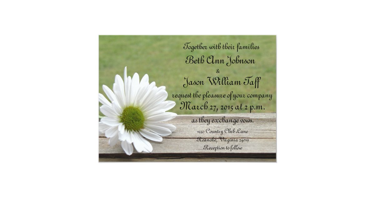 Daisy Theme Invitation | Zazzle.co.uk