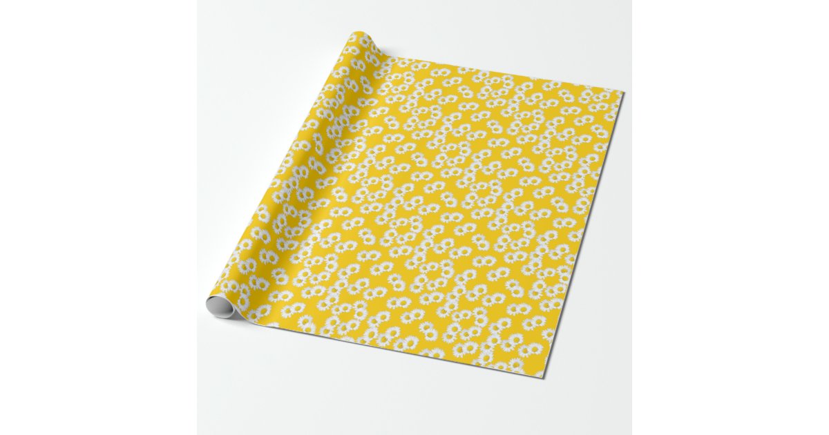 Daisy Yellow Wrapping Paper | Zazzle