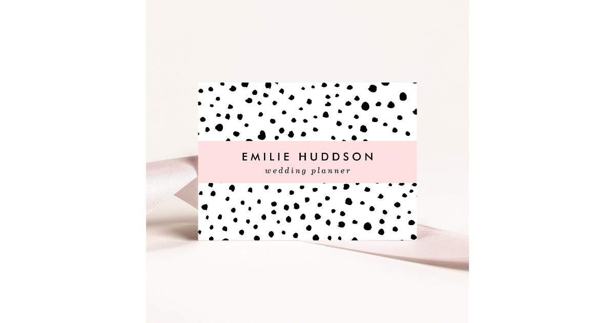 Dalmatian Spots, Dalmatian Dots, Black and White Business Card | Zazzle