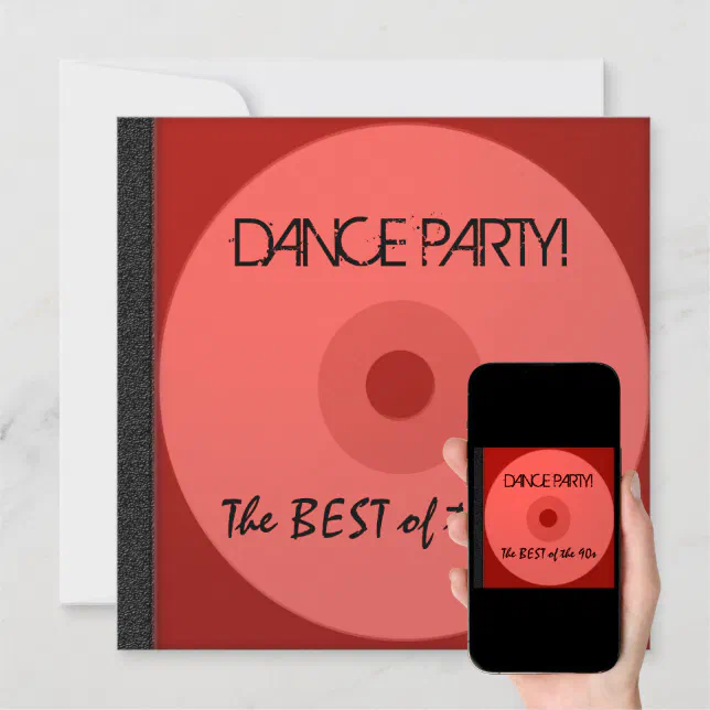 Dance Party CD Invite | Zazzle