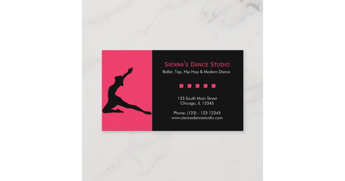 Dance Studio Business Card | Zazzle