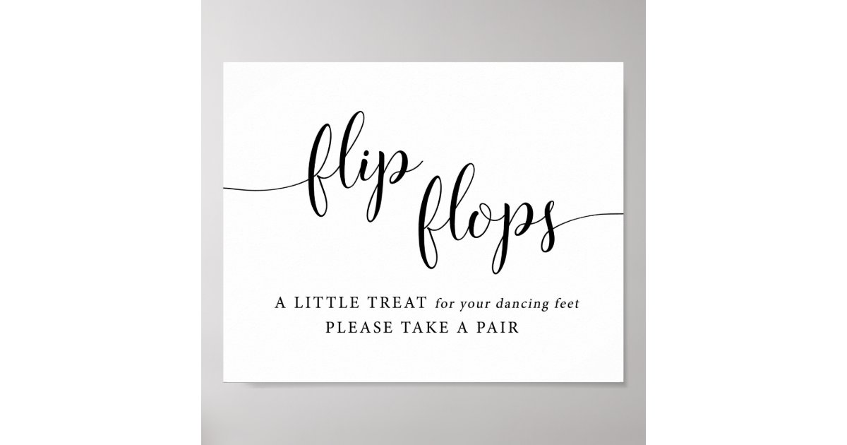 Dancing Feet Dancing Shoes Wedding Flip Flop Sign | Zazzle