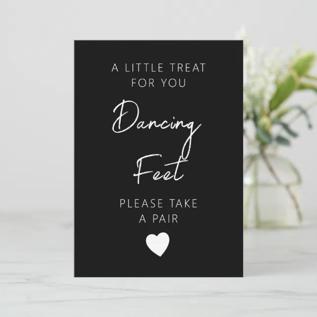 Dancing Feet Sign Template, Wedding Flip Flops Sig Invitation | Zazzle