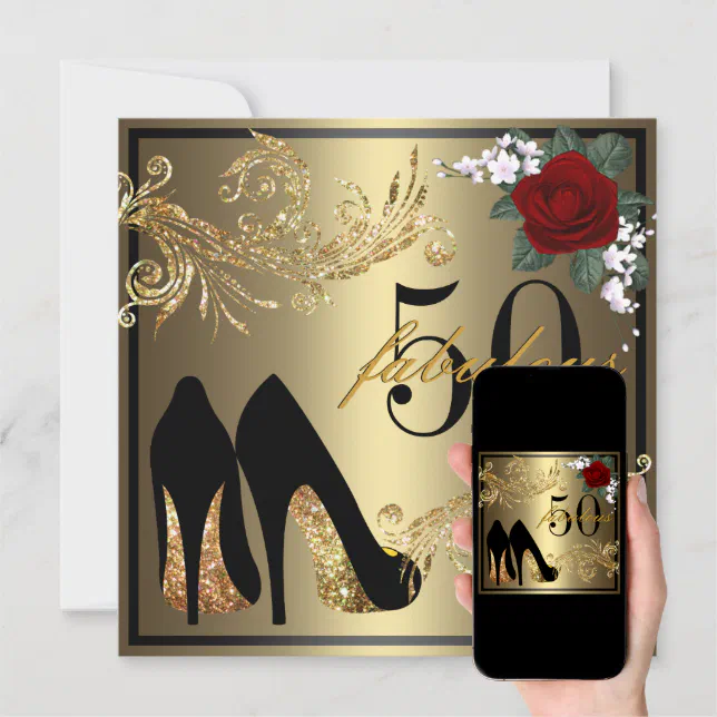 Dancing Shoes - Fabulous 50th Birthday Invitation | Zazzle