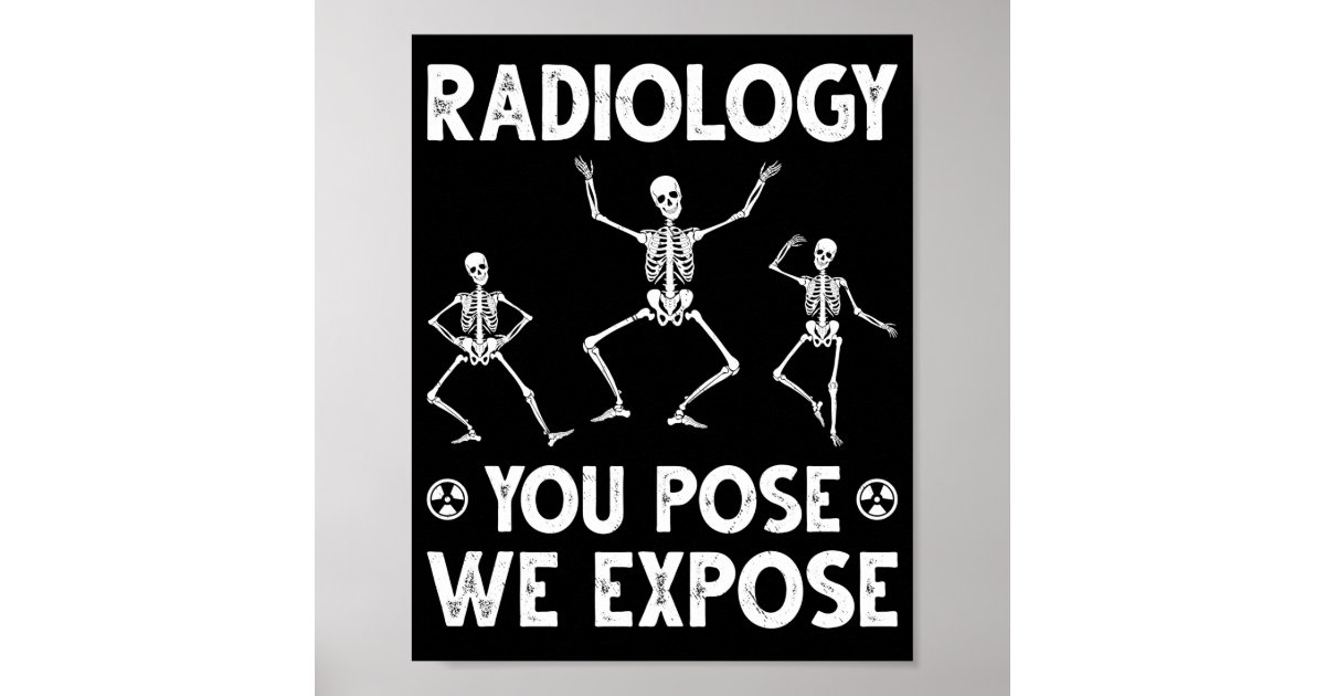 Dancing Skeletons Xray Radiology Humour Poster | Zazzle