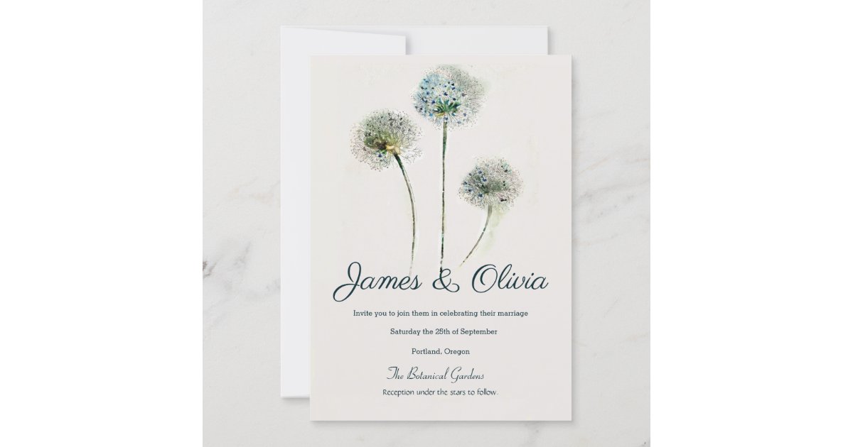 Dandelions Wedding Invitation | Zazzle