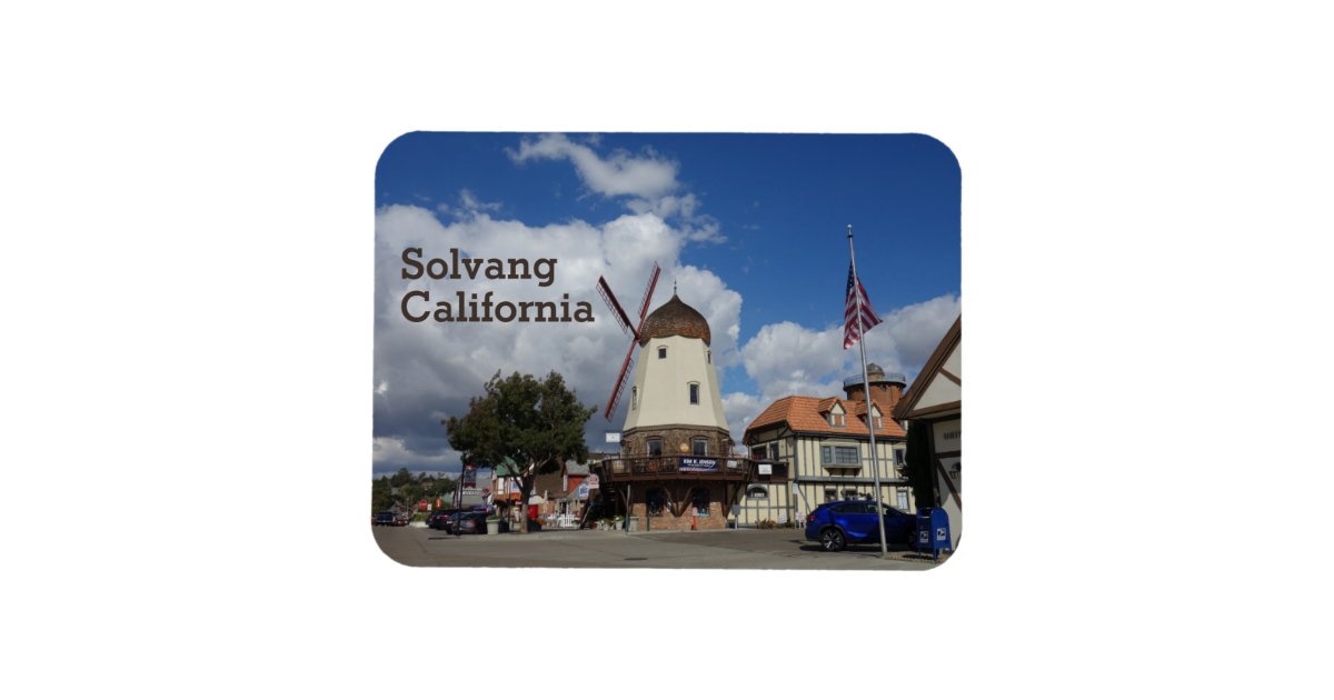 Danish Windmill Solvang California Souvenir Magnet | Zazzle