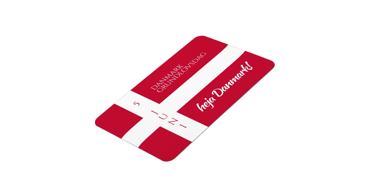 Danmark Grundlovsdag Danish National Day Flag Magnet | Zazzle
